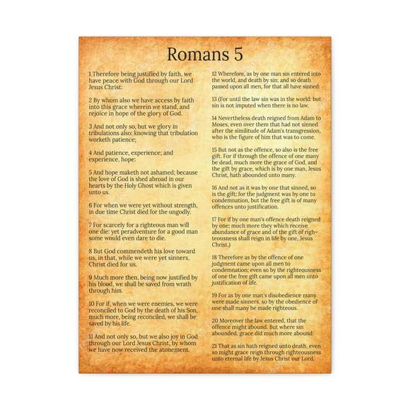 Express Your Love Gifts | Art | Scripture Sign Romans 5 Gold Christian ...